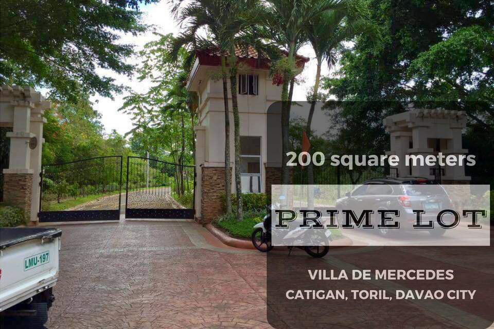 200sqm Prime Lot in Phase 1 Villa de Mercedes Toril Davao City - Davao ...